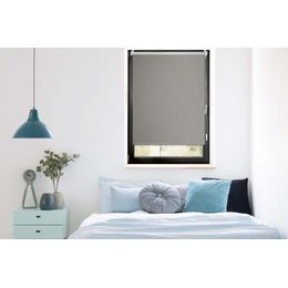 Seitenzugrollo mydeco "Trend" Gr. 1, grau (grau, wei&szlig;), B:100cm H:150cm, Polyester, Rollos, Seitenzugrollo