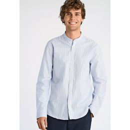 Businesshemd LINDBERGH "Oxford-Hemd (Langarm) Relaxed Fit", Herren, Gr. L, Normalgr&ouml;&szlig;en, sky blau, Obermaterial: 98% Baumwolle, 2% Elasthan, Hemden