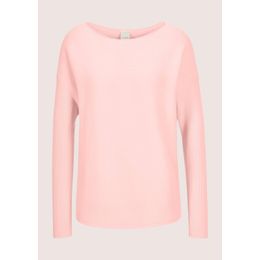 Madeleine Mode Longpullover MADELEINE "Strickpullover L&auml;ssiger Oversized-Pullover mit U-Boot-Ausschnitt", Damen, Gr. 34, rosa (puderros&eacute;), Obermaterial: 56% Viskose CV. 44% Polyamid PA., Modern, normal, U-Boot-Ausschnitt, Pullover Longpullover