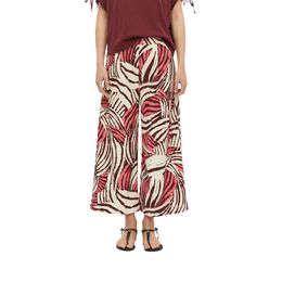 Culotte s.Oliver, Damen, Gr. 40, N-Gr, marsala pink aop, Web, Obermaterial: 99% Polyester, 1% Elasthan, bedruckt, bequem lang, Hosen Culotte