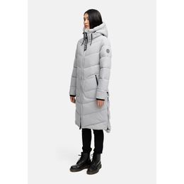 Winterjacke Marikoo "Benikoo", Damen, Gr. M, grau, Obermaterial: 92% Nylon, 8% Elasthan. Futter: 100% Polyester. Wattierung: 100% Polyester. &Auml;rmelfutter: 100% Polyester, Jacken Winterjacke, langer Winter Mantel gesteppt