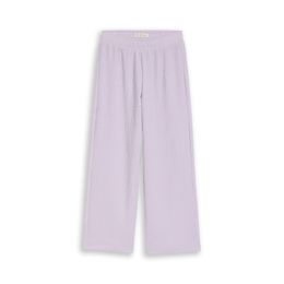 Stoffhose Tom Tailor, M&auml;dchen, Gr. 110, N-Gr, cool lila, Web, Obermaterial: 99% Polyester, 1% Elasthan, Strukturmuster, unifarben, loose fit lang, Hosen Stoffhose, mit elastischem Bund