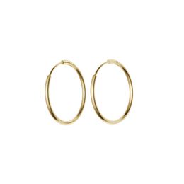 Paar Creolen Firetti "Schmuck Geschenk Silber 925 Ohrringe 1,3 mm breit" Gr. 17,5, gold (gelbgoldfarben), Ohrringe, Damen, 17,5, Silber 925 (Sterlingsilber), Made in Germany