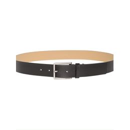 Lederg&uuml;rtel Calvin Klein "WARMTH BUCKLE", Herren, Gr. 110, silber (schwarz, antique silber), Rindsleder, unifarben, G&uuml;rtel Lederg&uuml;rtel, Gr&ouml;&szlig;enverstellbar