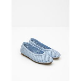 bonprix Ballerinas aus Soft-Material, blau, Gr.42, Trendige Ballerinas aus luftigem Soft-Material