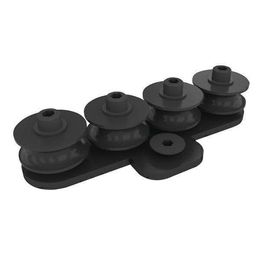 Wentex Eurotrack - Rope guide, 4 Rollen, schwarz, Seilf&uuml;hrung