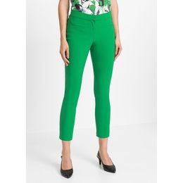 7/8-Hose bonprix, Damen, Gr. 36, N-Gr, gr&uuml;n (grasgr&uuml;n), Obermaterial: 73% Viskose, 23% Polyamid, 4% Elasthan, slim fit, Hosen 7/8-Hose, aus Viskose, Polyamid und Elasthan, Slim fit, femininer Stil