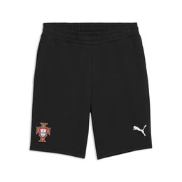 Sporthose Puma "Portugal ftblCulture Shorts Herren", Herren, Gr. L, Normalgr&ouml;&szlig;en, schwarz, wei&szlig;, Obermaterial: 68% Baumwolle, 32% Polyester. Tasche &ndash; Oben: 100% Baumwolle, unifarben, regular fit, Hosen Sporthose