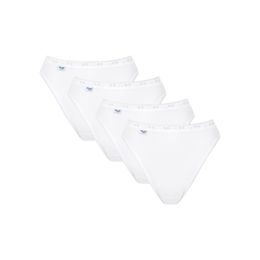 Taillenslip Sloggi "Basic+", Damen, Gr. 36, wei&szlig;, Obermaterial: 95% Baumwolle, 5% Elasthan, unifarben, figurbetont, Unterhosen Taillenslip, weich, Baumwollmix, Multipack, elastisch