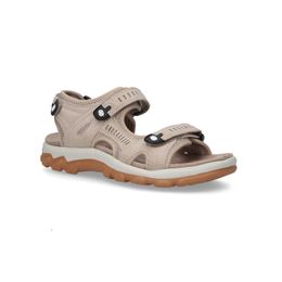 Sandale Dockers by Gerli, Damen, Gr. 37, sand, Lederimitat, Textil, Schuhe Sandale, Trekking Sandale, Sommerschuh mit Klettverschluss