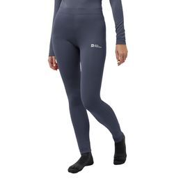 Thermoleggings Jack Wolfskin "INFINITE WARM PANTS W", Damen, Gr. L (42/44), Normalgr&ouml;&szlig;en, grau (graphite), Obermaterial: 92% Polyester, 8% sonstige Fasern, Hosen
