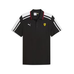 Poloshirt Puma "Scuderia Ferrari MT7 Polo Herren", Herren, Gr. L, schwarz, Obermaterial: 52% Baumwolle, 48% Polyester. Kragen: 100% Baumwolle, regular fit, Shirts