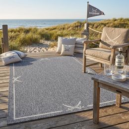 Teppich Sansibar "Nordsee Beach SA-035", anthrazit, B:133cm H:5mm L:190cm, Polypropylen, Teppiche, Teppich, modernes Design, meliert, Motiv: S&auml;bel, In- und Outdoor geeignet