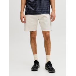 Jack & Jones Shorts JACK & JONES "JJITONY JJORIGINAL SHORTS AKM 111", Herren, Gr. L, N-Gr, beige (cloud dancer), Web, Obermaterial: 100% Baumwolle, unifarben, relaxed fit knielang, Hosen Shorts