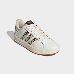 Sneaker adidas Sportswear "GRAND COURT 3.0", Damen, Gr. 36, crystal linen, aurora coffee, matte gold, Synthetik, Textil, Schuhe Sneaker, mit Leo Muster