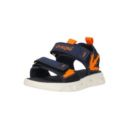 Sandale ZIGZAG "Torrent", M&auml;dchen, Gr. 25, blau (orange, schwarz), Kunstfaser, Polyurethane, Schuhe Sandale, Lichter