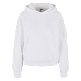 Kapuzenpullover Urban Classics "Urban Classics Damen Ladies Cozy Oversized Hoody", Damen, Gr. 4XL, wei&szlig;, 95% Baumwolle, 5% Elasthan, unifarben, loose fit, ohne Ausschnitt, Pullover Kapuzenpullover