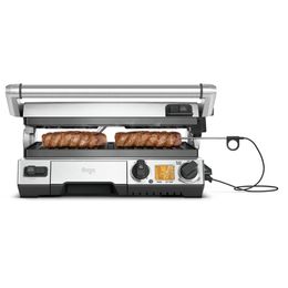 Kontaktgrill Sage "the Smart Grill Pro, BGR840BSS", silber (silberfarben), B:39,2cm H:17cm T:36,7cm, Kontaktgrill_Standgrill_Tischgrill_Teppanyakigrill, antihaftbeschichtete und geneigte Grillfl&auml;che