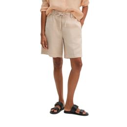 Marc O'Polo Shorts MARC O'POLO "mit elastischem Bund", Damen, Gr. 42, Normalgr&ouml;&szlig;en, sandpaper, Obermaterial: 100% Leinen. Futter: 100% Baumwolle, unifarben, loose fit kurz, Hosen Shorts