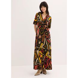 bonprix Maxikleid aus softem Viskose-Mix, rot, Gr.36/38 (S), Jersey-Maxikleid aus softem Viskose-Mix mit graphischem Print, aus Viskose