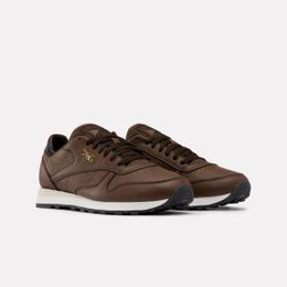 Sneaker Reebok CLASSIC "CLASSIC LEATHER", Herren, Gr. 41, simplebraun, chalk, washedschwarz, Leder, Schuhe Sneaker