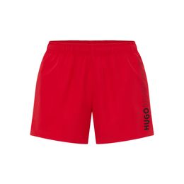 Badehose HUGO UNDERWEAR "TIKI", Herren, Gr. XL (54), N-Gr, rot (open pink 693), Microfaser, Obermaterial: 100% Polyester, Badehosen Badehose, mit elastischem Bund