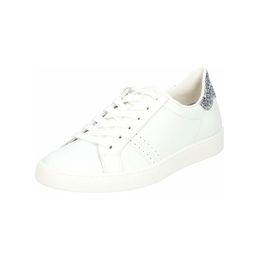 Sneaker Paul Green "Paul Green Sneaker Leder/Textil", Damen, Gr. 38,5, wei&szlig; (wei&szlig;, gold), Leder, Textil, Schuhe Sneaker