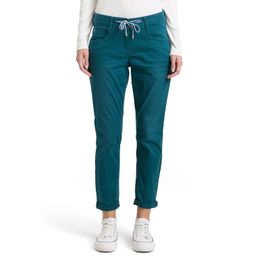 7/8-Hose Tom Tailor "Tapered", Damen, Gr. 34, L&auml;nge 28, deep meadow gree, Web, Obermaterial: 92% Baumwolle, 5% Polyester, 3% Elasthan. Futter: 100% Baumwolle, 7/8-L&auml;nge, Hosen 7/8-Hose, mit Bindeband am B&uuml;ndchen