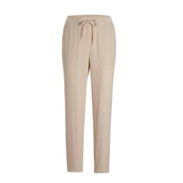 Schlupfhose GOLDNER "Kurzgr&ouml;&szlig;e Braune Cargo-Schlupfhose SARA", Damen, Gr. 19, K-Gr, beige, Obermaterial: 95% Polyester PES. 5% Elasthan EL., gerade, Hosen Schlupfhose, streckende Teilungsn&auml;hte