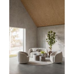 Livetastic Sessel Lodi, Beige, Metall, Textil, 81x76x83 cm, Made in EU, Sitzfl&auml;che 360&deg; drehbar, Wohnzimmer, Sessel, Sonstige Sessel