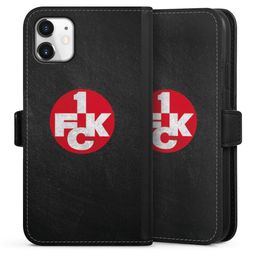 DeinDesign iPhone 11 Handy Klapph&uuml;lle Handyh&uuml;lle aus Kunst Leder schwarz Flip Case 1. Fc Kaiserslautern Official Licensed Product 1. Fck Sideflip mit Lasche