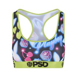 Sport-BH PSD "PSD PB AIRBRUSH BLK SB", Damen, Gr. XL, Cup 0, multi color, 88% Polyester, 12% Elasthan, BHs Sport-BH