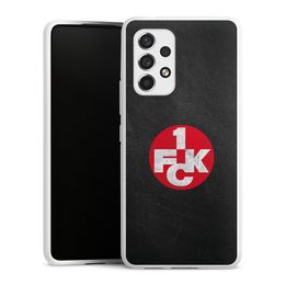 DeinDesign Galaxy A53 5G Handy Silikon H&uuml;lle Case wei&szlig; Handyh&uuml;lle 1. Fc Kaiserslautern Official Licensed Product 1. Fck Silikon Case