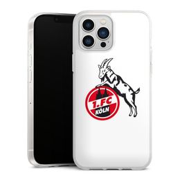 DeinDesign iPhone 13 Pro Max Handy Silikon H&uuml;lle Case transparent Handyh&uuml;lle Official Licensed Product Coat Of Arms 1. Fc K&ouml;ln Silikon Case