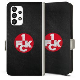DeinDesign Galaxy A53 5G Handy Klapph&uuml;lle Handyh&uuml;lle aus Kunst Leder wei&szlig; Flip Case 1. Fc Kaiserslautern Official Licensed Product 1. Fck Sideflip mit Lasche