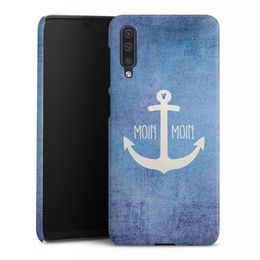 DeinDesign Galaxy A50 Handy Premium Case Smartphone Handyh&uuml;lle Schutzh&uuml;lle matt Anchor Maritim Blue Premium Case