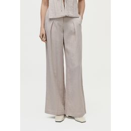 Stoffhose LEGER "Elaina, LeGer by Lena Gercke", Damen, Gr. 34, N-Gr, beige, Web, Obermaterial: 75% Viskose, 25% Nylon, weit lang, Hosen Stoffhose