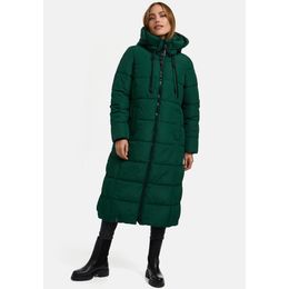 Winterjacke Marikoo "Nadeshikoo XIV", Damen, Gr. M, gr&uuml;n (evergr&uuml;n), Obermaterial: 100% Polyester. Innenseite: 100% Polyester. Futter: 100% Polyester. Wattierung: 100% Polyester, Jacken Winterjacke, extra langer Winter Mantel gesteppt