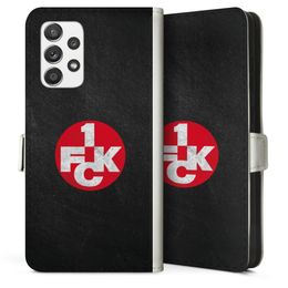 DeinDesign Galaxy A52s 5G Handy Klapph&uuml;lle Handyh&uuml;lle aus Kunst Leder wei&szlig; Flip Case 1. Fc Kaiserslautern Official Licensed Product 1. Fck Sideflip mit Lasche
