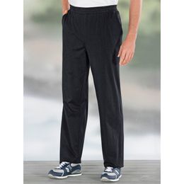 Homewearpants CLASSIC, Herren, Gr. 44/46, Normalgr&ouml;&szlig;en, schwarz, 100% Baumwolle, meliert, unifarben, lang, Hosen