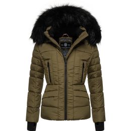 Steppjacke Navahoo "Adele", Damen, Gr. S (36), gr&uuml;n (dunkelgr&uuml;n), Obermaterial: 100% Polyester. Futter: 100% Polyester. Wattierung: 100% Polyester. &Auml;rmelfutter: 100% Polyester. Kunstpelz: 90% Polyacryl, 10% Polyester, figurbetont Po-bedeckend, &Auml;rmel ohne &Auml;rmelschlitz Rippstrickb&uuml;ndchen kontrastfarben,mit Daumenl&ouml;chern,mit Rei&szlig;verschluss, Jacken Steppjacke, hochwertige Winterjacke mit edler Kunstfe