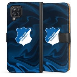 DeinDesign Galaxy A12 Handy Klapph&uuml;lle Handyh&uuml;lle aus Kunst Leder schwarz Flip Case Official Licensed Product Jersey Tsg 1899 Hoffenheim Sideflip mit langer 
