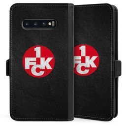 DeinDesign Galaxy S10 Plus Handy Klapph&uuml;lle Handyh&uuml;lle aus Kunst Leder schwarz Flip Case 1. Fc Kaiserslautern Official Licensed Product 1. Fck Sideflip mit 