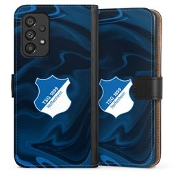 DeinDesign Galaxy A53 5G Handy Klapph&uuml;lle Handyh&uuml;lle aus Kunst Leder schwarz Flip Case Jersey Tsg 1899 Hoffenheim Official Licensed Product Sideflip mit langer 