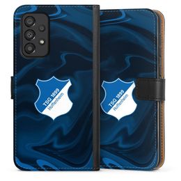 DeinDesign Galaxy A33 5G Handy Klapph&uuml;lle Handyh&uuml;lle aus Kunst Leder schwarz Flip Case Tsg 1899 Hoffenheim Official Licensed Product Jersey Sideflip mit langer 