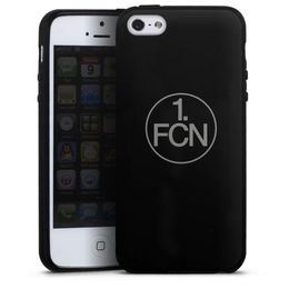 DeinDesign iPhone SE (2016-2019) Handy Silikon H&uuml;lle Case schwarz Handyh&uuml;lle 1. Fc N&uuml;rnberg 1. Fcn Transparent