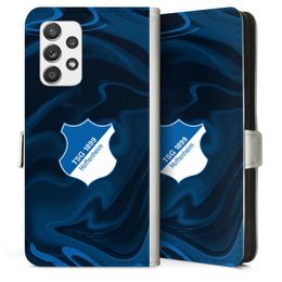DeinDesign Galaxy A52s 5G Handy Klapph&uuml;lle Handyh&uuml;lle aus Kunst Leder wei&szlig; Flip Case Official Licensed Product Jersey Tsg 1899 Hoffenheim Sideflip mit Lasche