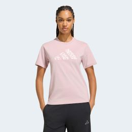T-Shirt adidas Sportswear "ANIMAL T", Damen, Gr. L, dual lila, Obermaterial: 100% Baumwolle, normal, Rundhals, Shirts T-Shirt