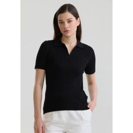 Poloshirt FELIX HARDY "Polo Shirt Kurzarm", Damen, Gr. L, schwarz, 100% Baumwolle, Shirts