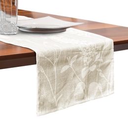Tischl&auml;ufer OTTO HOME "Linnah" Gr. 1, sand, B:180cm L:30cm, Polyester, Tischdecken, Uni, strukturiert, Esszimmer, Dekoration Zimmer, basic